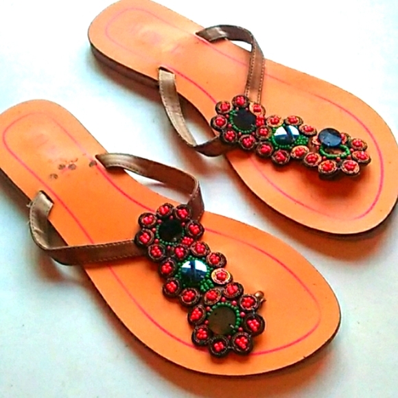Mixit | Shoes | Mixit Beaded Flip Flop Sandals | Poshmark